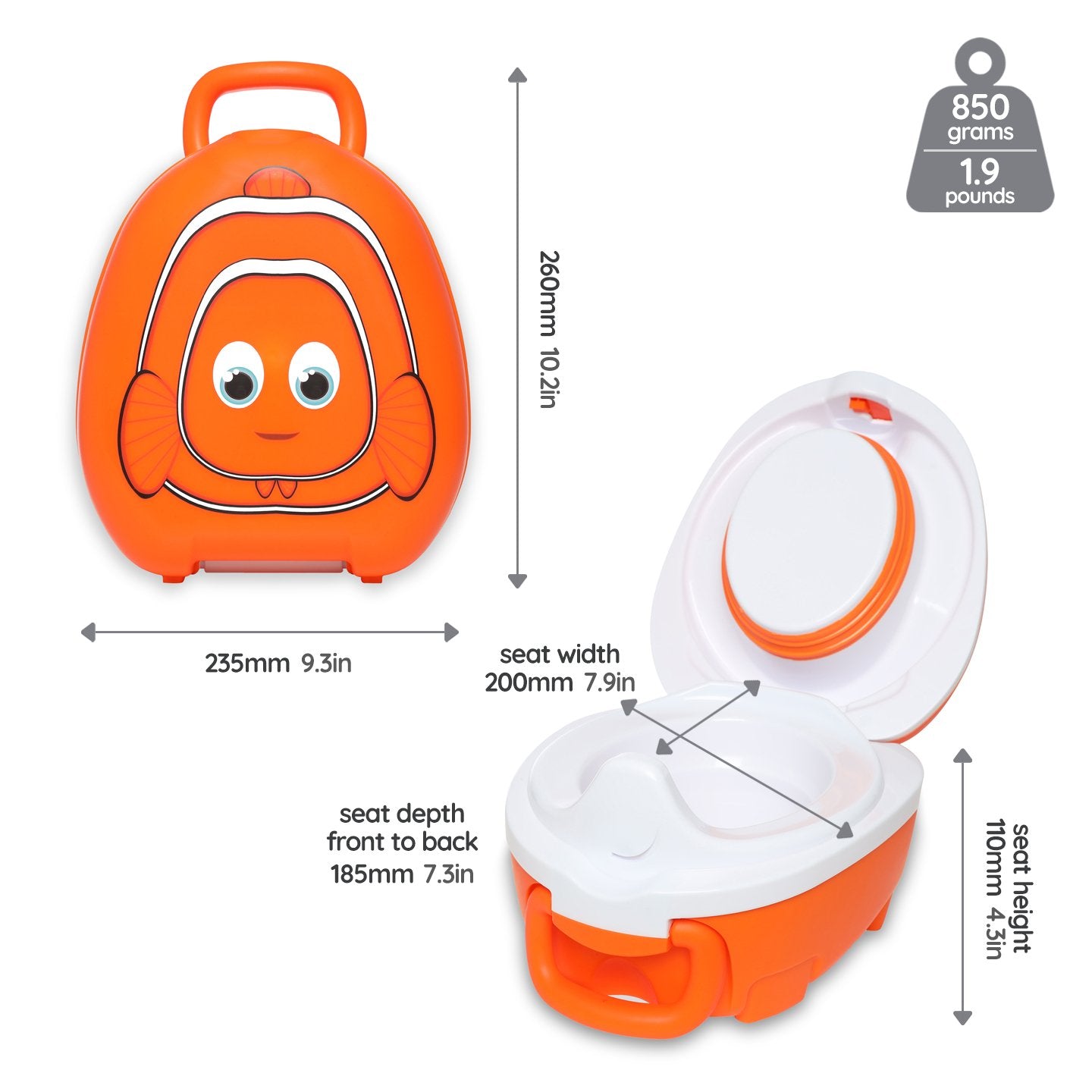 Portable Toilet Training Set - Clownfish – My Carry Potty®