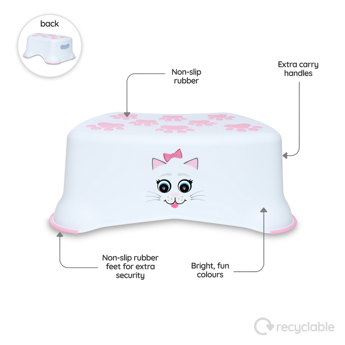 Toddler Step Stool, Toilet & Kitchen Helper - Cat – My Carry Potty®