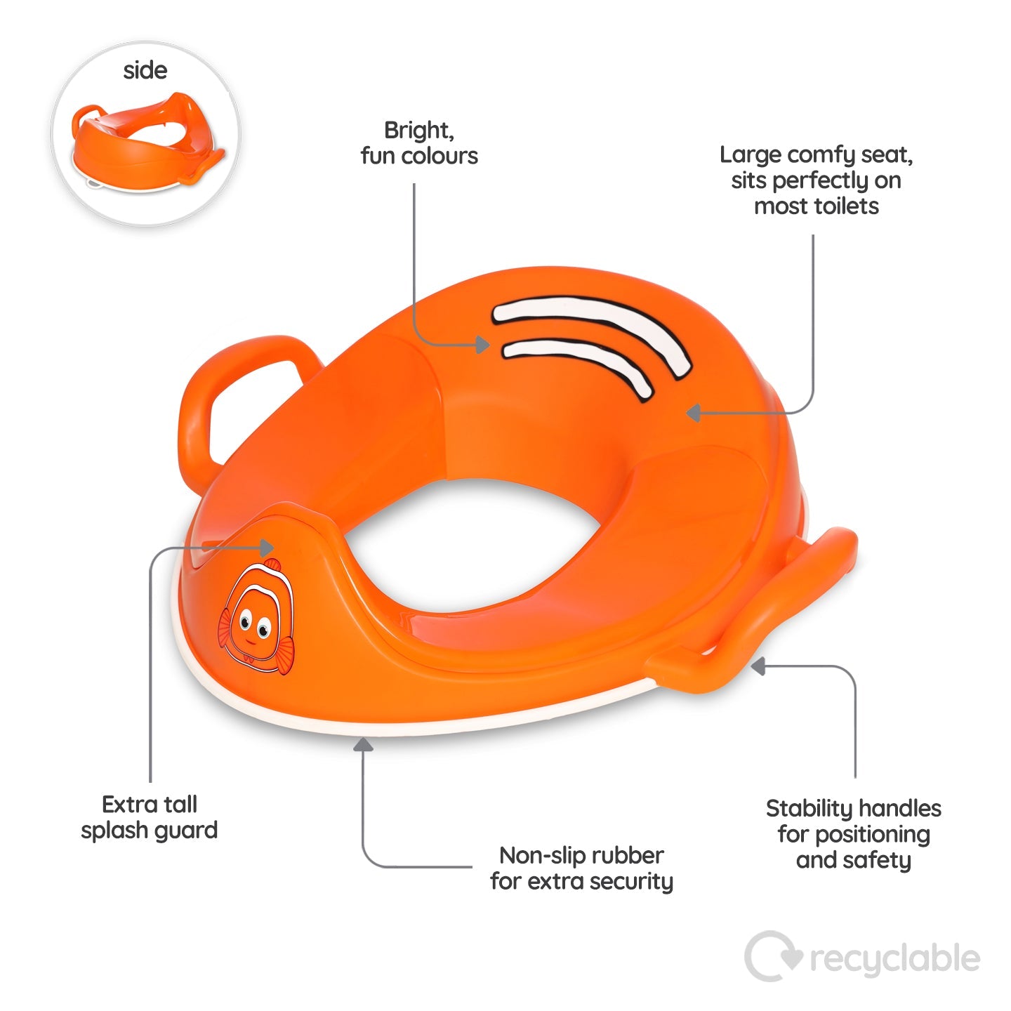 Toddler Potty Training Set with Seat & Stool - Clownfish – My Carry Potty®