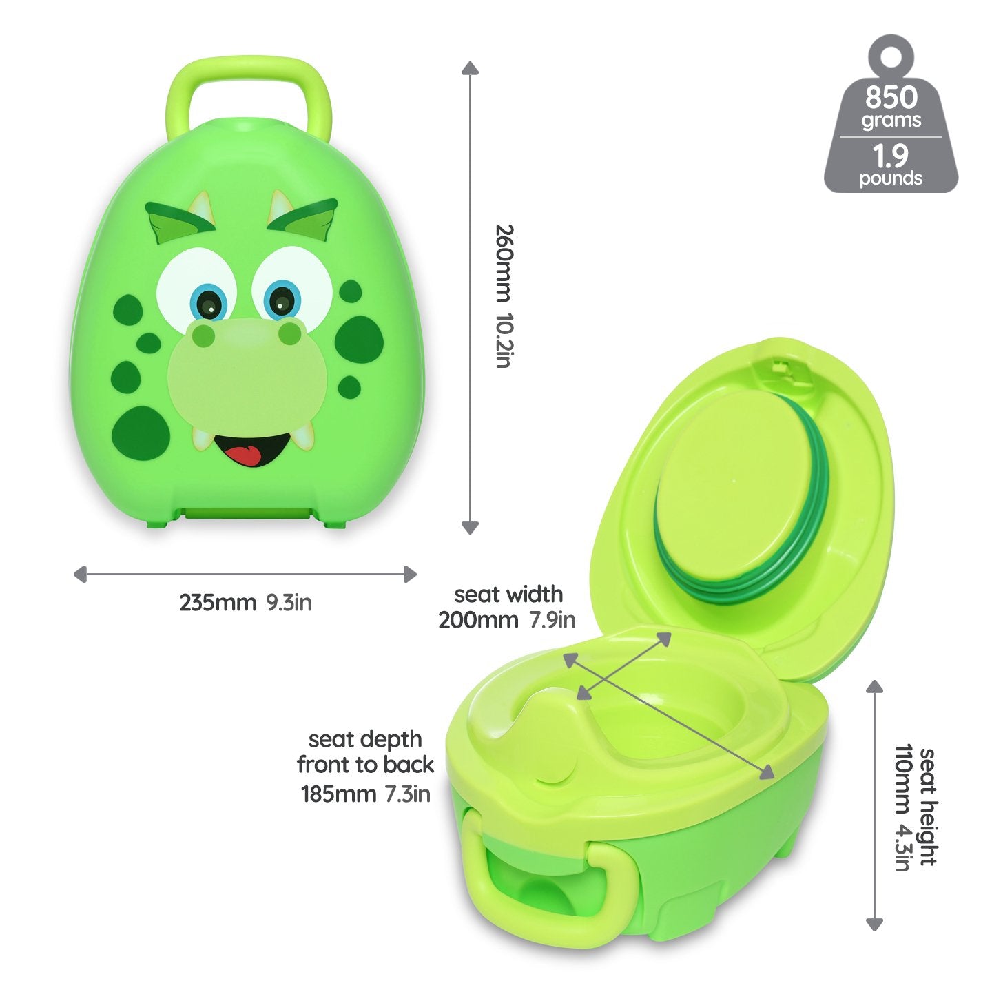 Portable Toilet Training Set - Dinosaur – My Carry Potty®