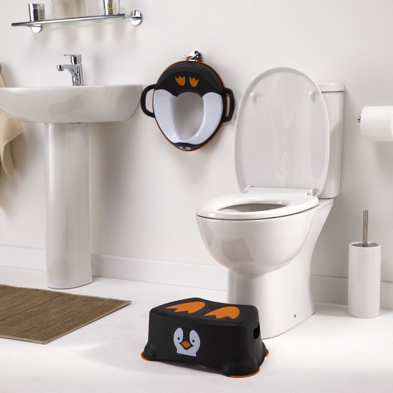 Toddler Potty Training Set with Seat & Stool - Penguin – My Carry Potty®