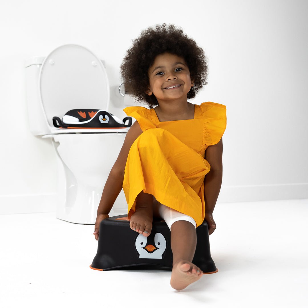 Toddler Potty Training Set with Seat & Stool - Penguin – My Carry Potty®