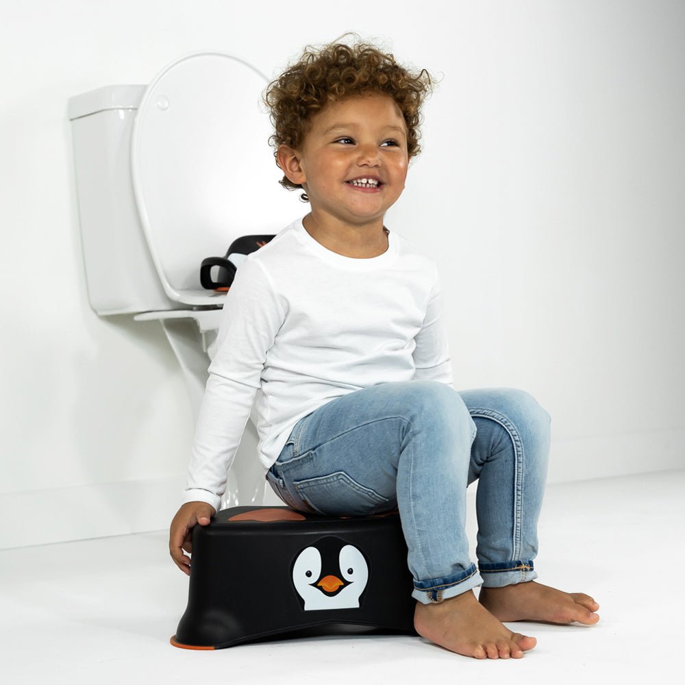 Toddler Potty Training Set with Seat & Stool - Penguin – My Carry Potty®
